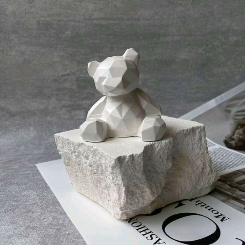 Jual Pajangan Concrete Aesthetic / Patung Beruang Teddy Bear / Properti ...