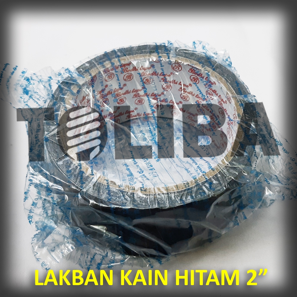 Jual lakban kain hitam 2" inch / perekat buku jilid / lakban jilid buku ...