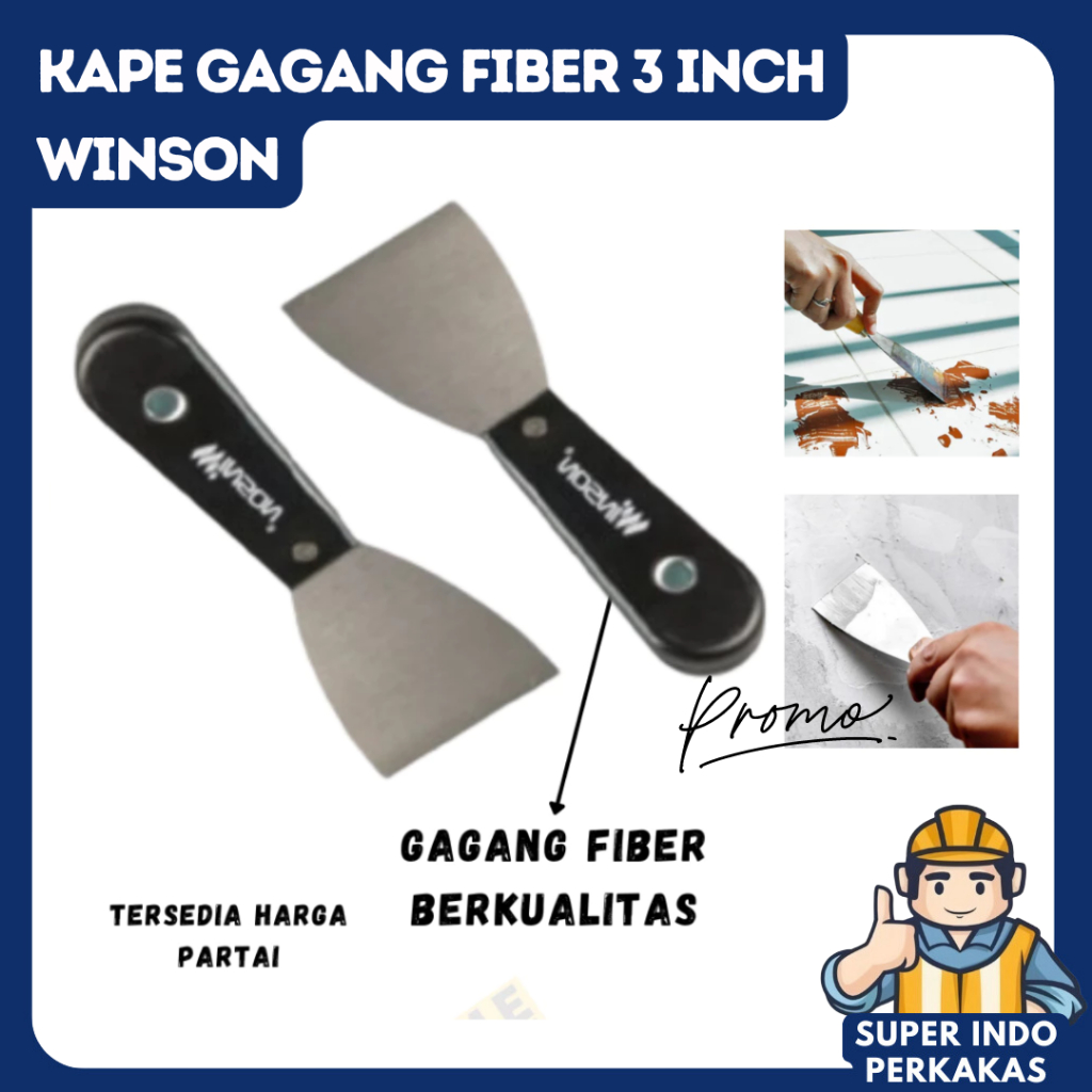 Jual Kape stainles gagang fiber Scrap 3 inch Skrap winson Alat ...