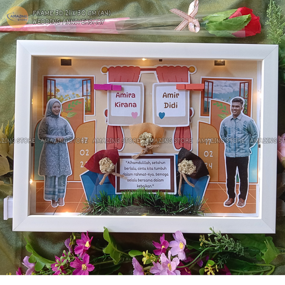 Jual Frame 3D Wedding, Hadiah/Kado Anniversary Pernikahan | Shopee ...