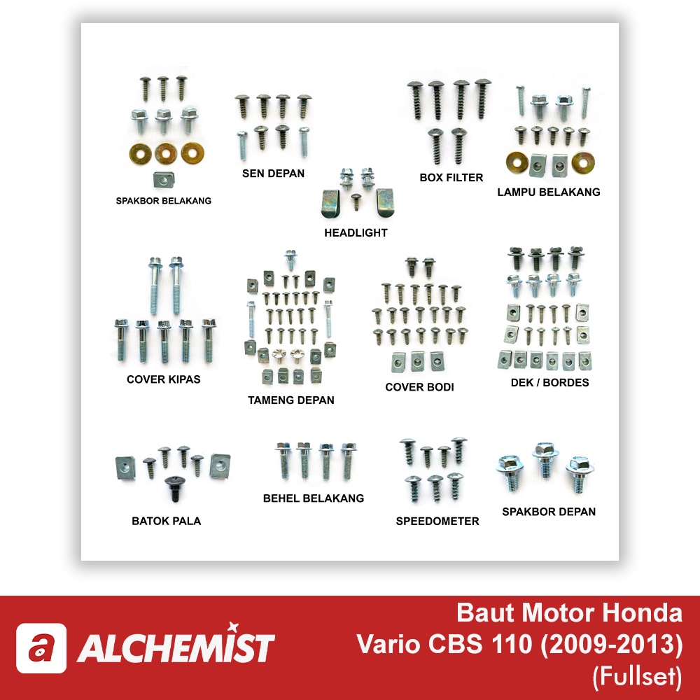 Jual Baut Vario CBS 110 Fullset / Baud Honda Vario CBS 110 Full Body ...
