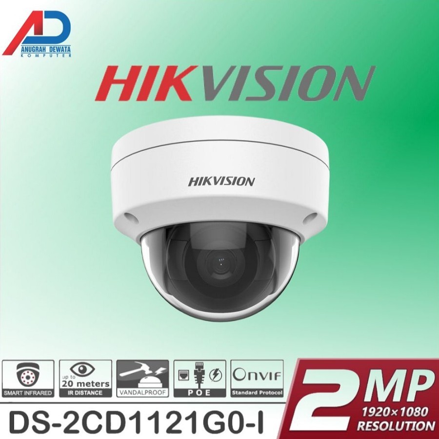 Jual IP CAMERA HIKVISION 2MP DS-2CD1121G0-I FIXED DOME CAMERA | Shopee Indonesia