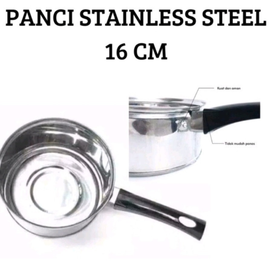 Jual Panci Susu 16 Stainless Steel / Panci Masak / Panci Mie Rebus ...