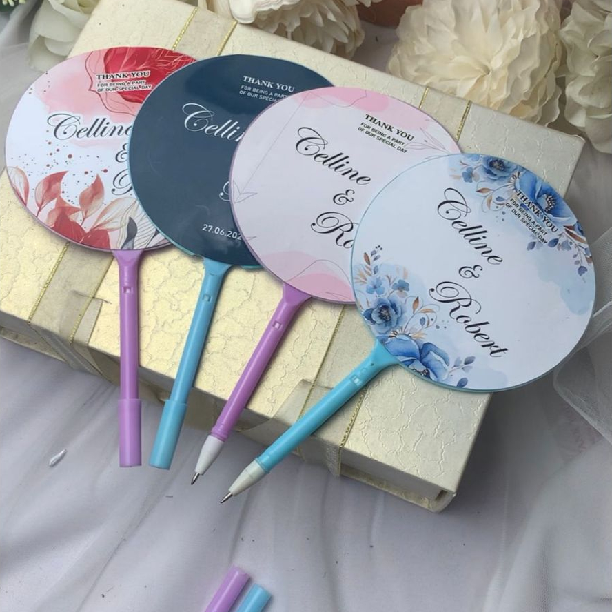 Jual SOUVERNIR KIPAS CUSTOM PERNIKAHAN KIPAS BULAT FREE DESAIN KARTU ...