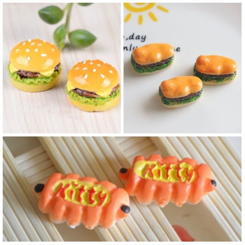 Jual Miniatur Burger Hamburger Kue Cake Roti Snack DIY Ornamen Mainan ...