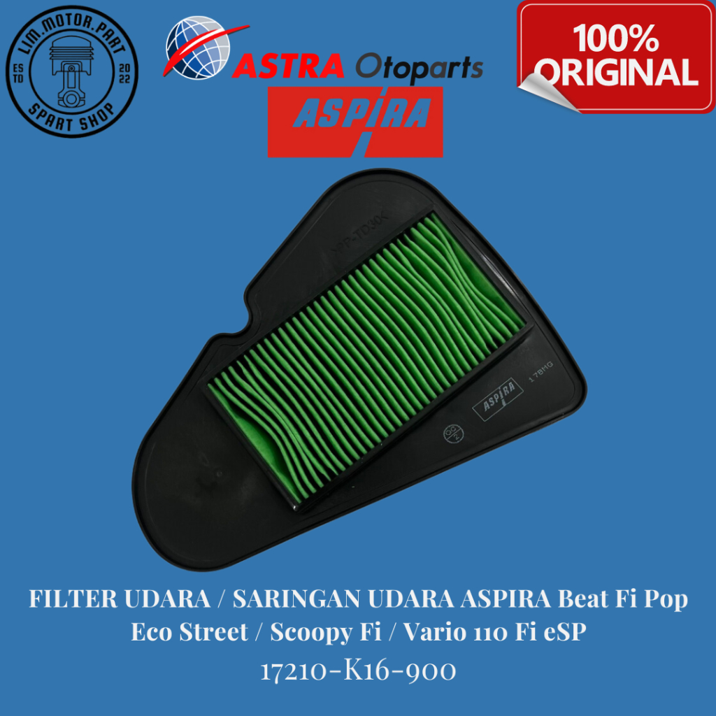 Jual FILTER UDARA / SARINGAN UDARA ASTRA ASPIRA BEAT FI ESP POP ...