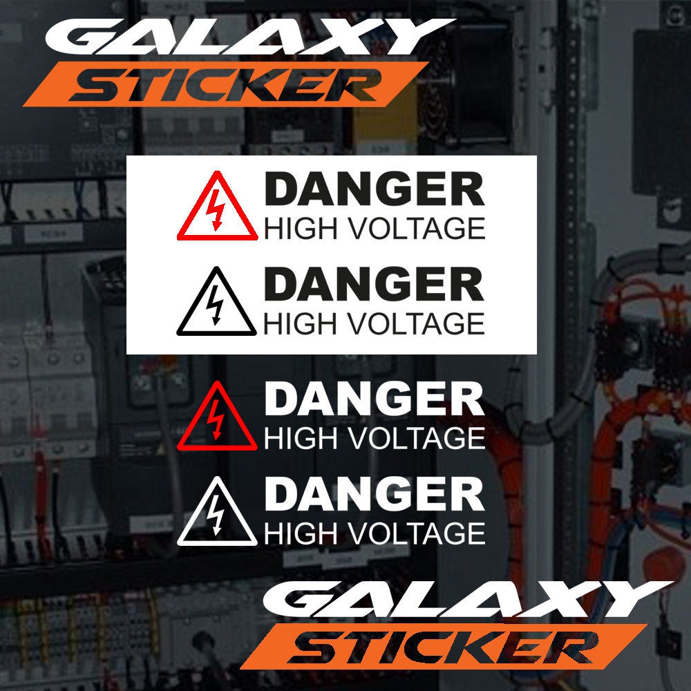 Jual cutting sticker hardcase panel listrik genset danger high voltage ...
