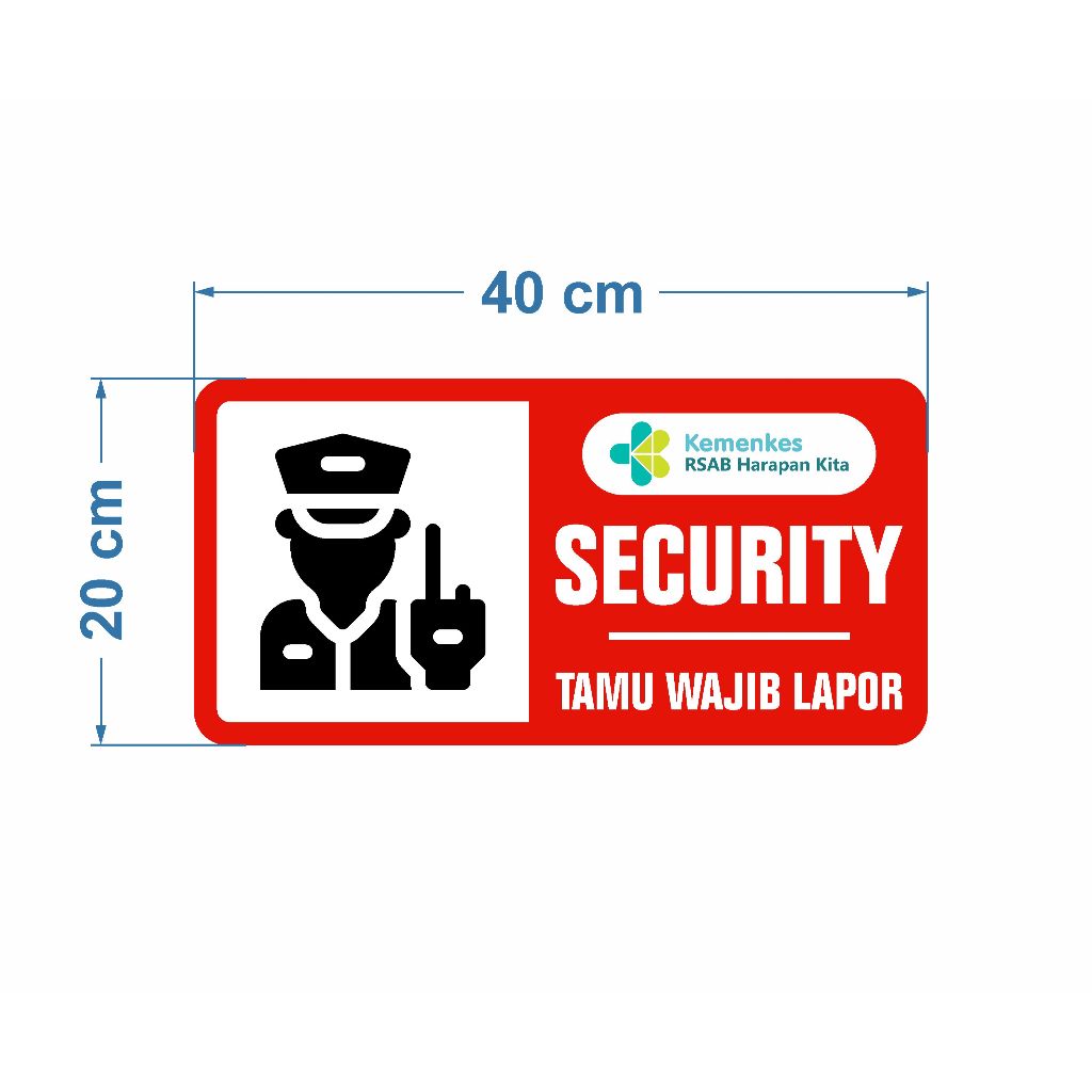 Jual Rambu custom security 40cm x 20cm plat alumunium | Shopee Indonesia