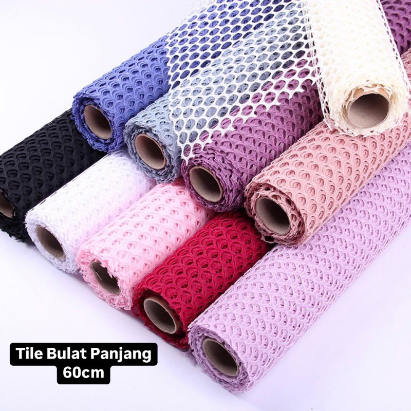 Jual [10053] 50cm-Kertas Tile Jaring Buket Bunga motif Bulat/Circle ...