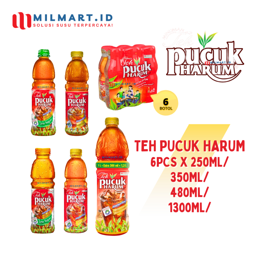 Jual TEH PUCUK HARUM ORIGINAL/LESS SUGAR BOTOL 250MLX6PCS/350ML/480ML ...