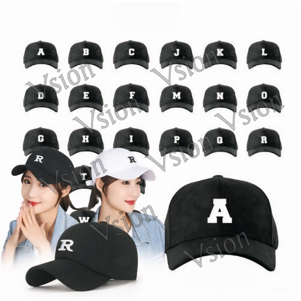 Jual Topi Alphabet Alfabet Huruf Hat Topi Inisial Nama Pasangan Pacar ...