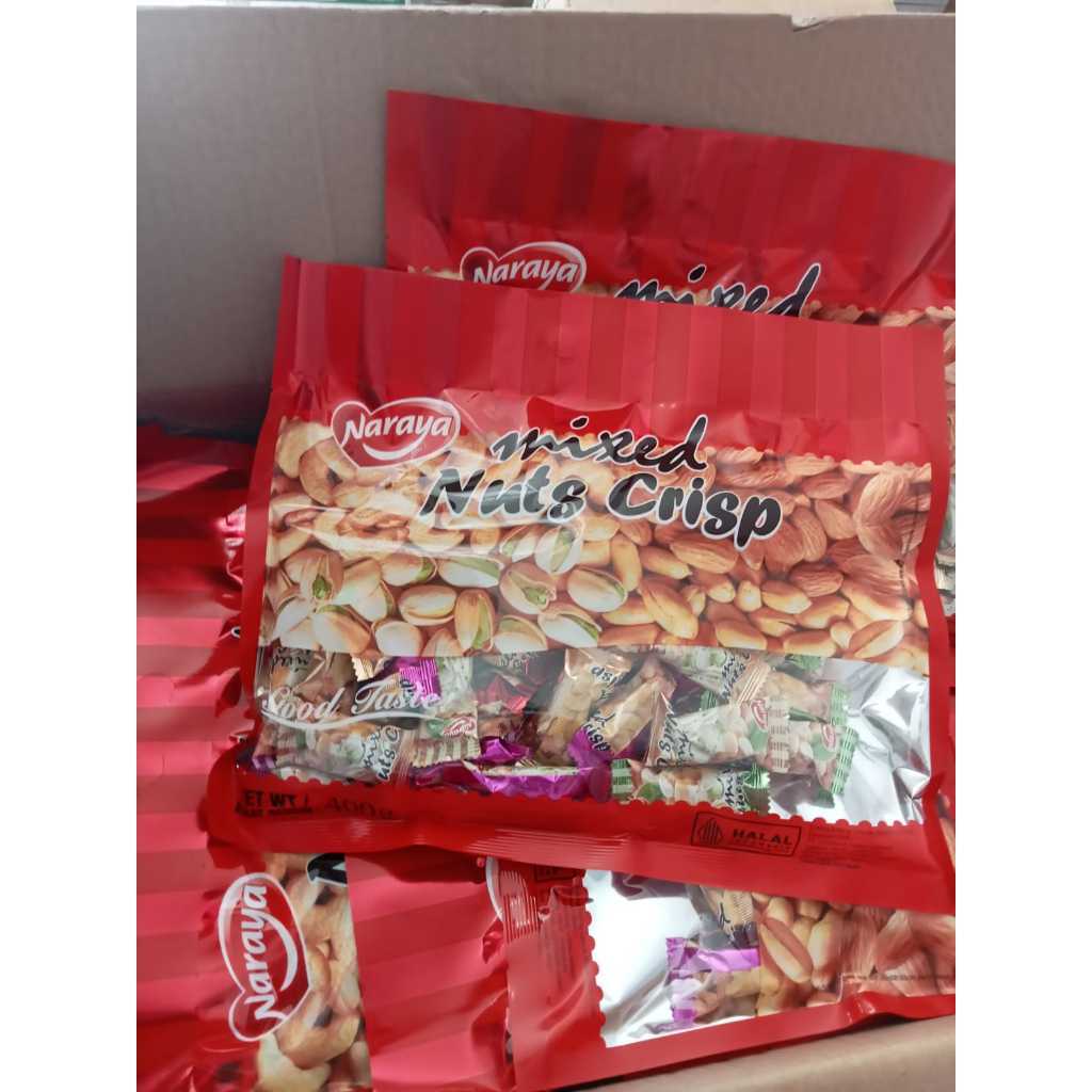 Jual Naraya Permen Mixed Nuts Crips (Kartonan) | Shopee Indonesia