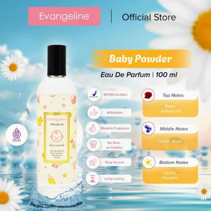 Jual Evangeline Premium EDP 100ML Baby Powder | Shopee Indonesia