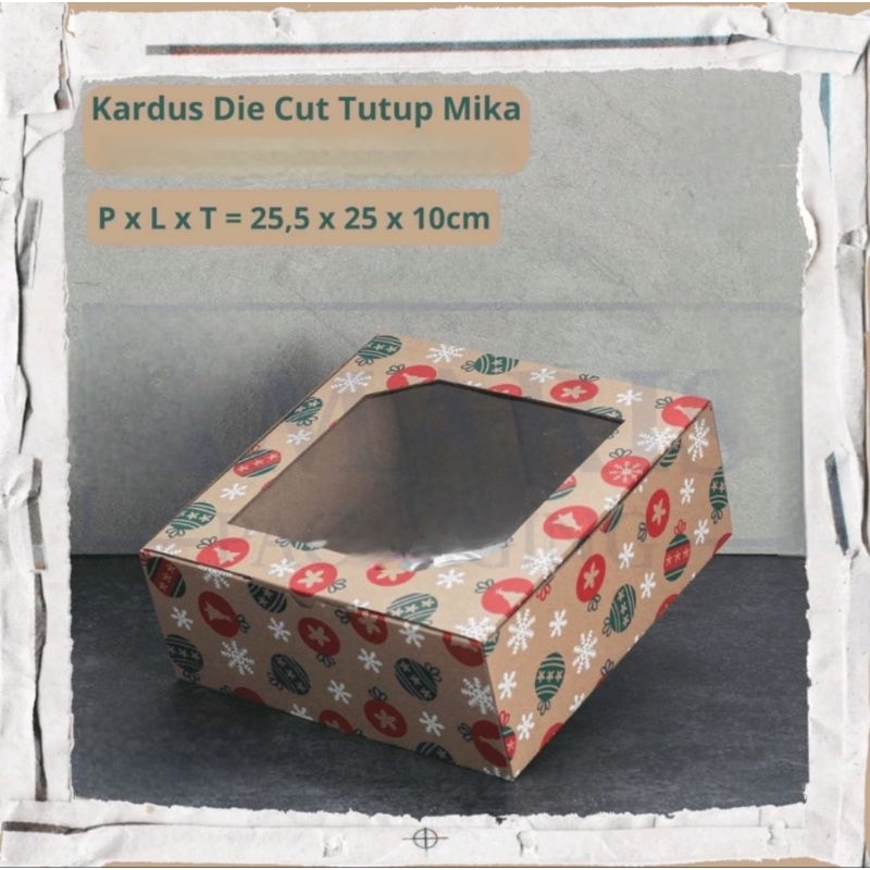 Jual Coklat Natal Box Natal 25x25 Box Pudding 25x25 x10cm Box Puding ...