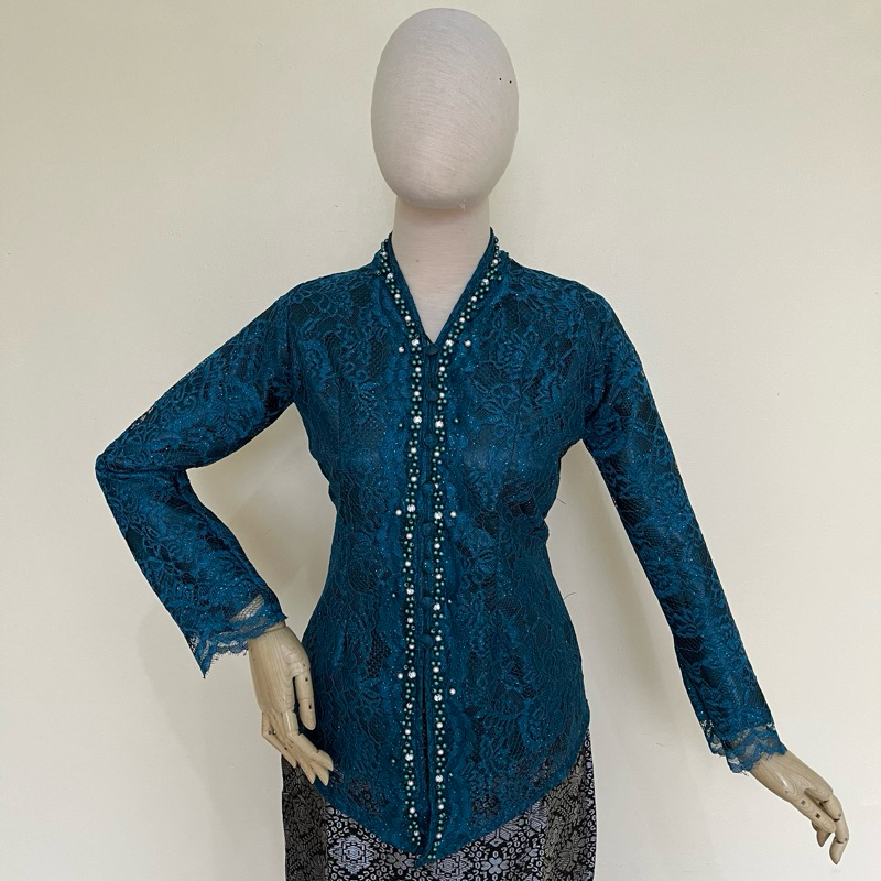 Jual Kebaya Encim Full Furing / Kebaya Kartini Brokat Mutiara | Shopee ...