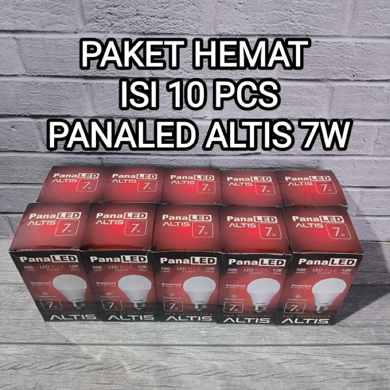Jual ( PAKET ISI 10 PCS ) PANALED ALTIS LAMPU LED BULB 7W 7 WATT PUTIH | Shopee Indonesia