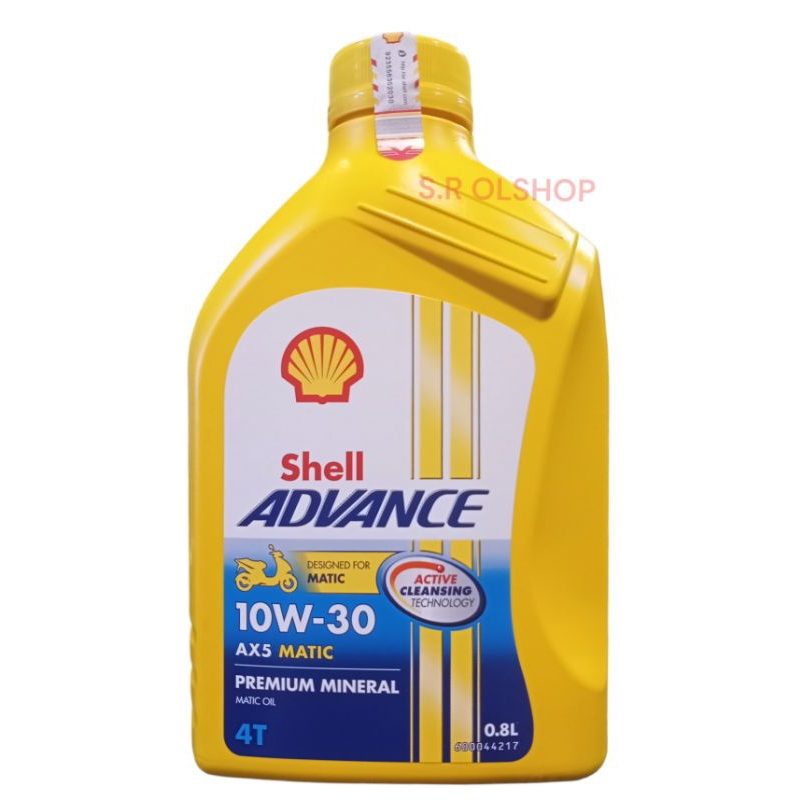 Jual Oli Shell advance AX5 Matic 0.8L 10W-30 ( ORIGINAL 100% ) | Shopee ...