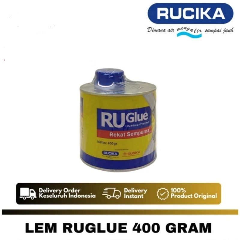 Jual Lem Pipa Pvc Rucika RU Glue 400 gr Lem Pipa Paralon Rucika Ru glue ...