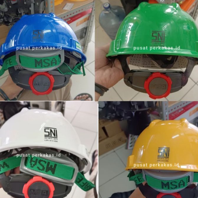 Jual Mega Helm Safety MSA Lokal Fastrack Lengkap Plus Tali Dagu ...