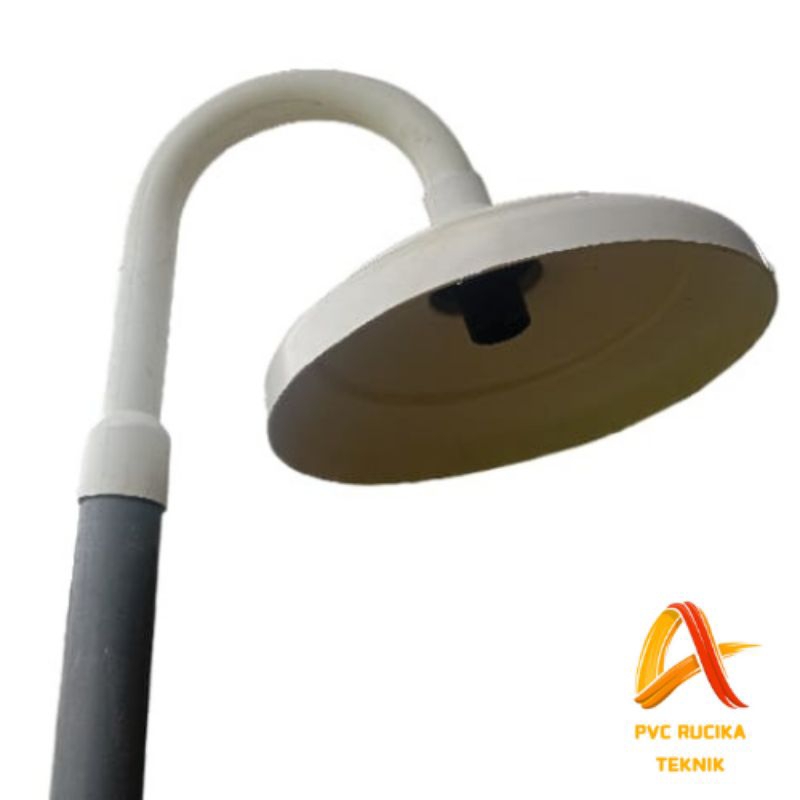 Jual Kap Lampu Jalan /Taman - Pipa Pvc + Fitting Lampu BROCO Hitam E27 ...