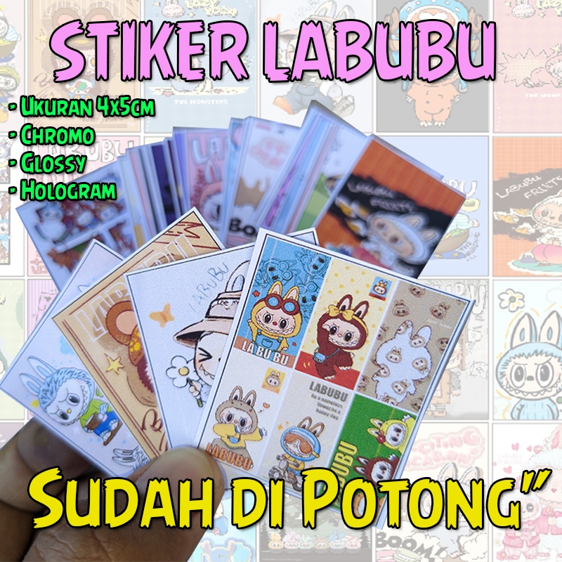Jual Stiker Labubu Viral Stiker Lucu Labubu Glossy A4 Isi 28 pcs ...