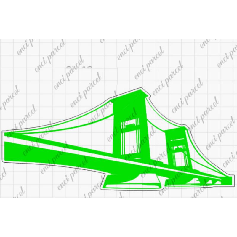Jual replika miniatur bahan akrilik jembatan ampera lambang icon kota ...