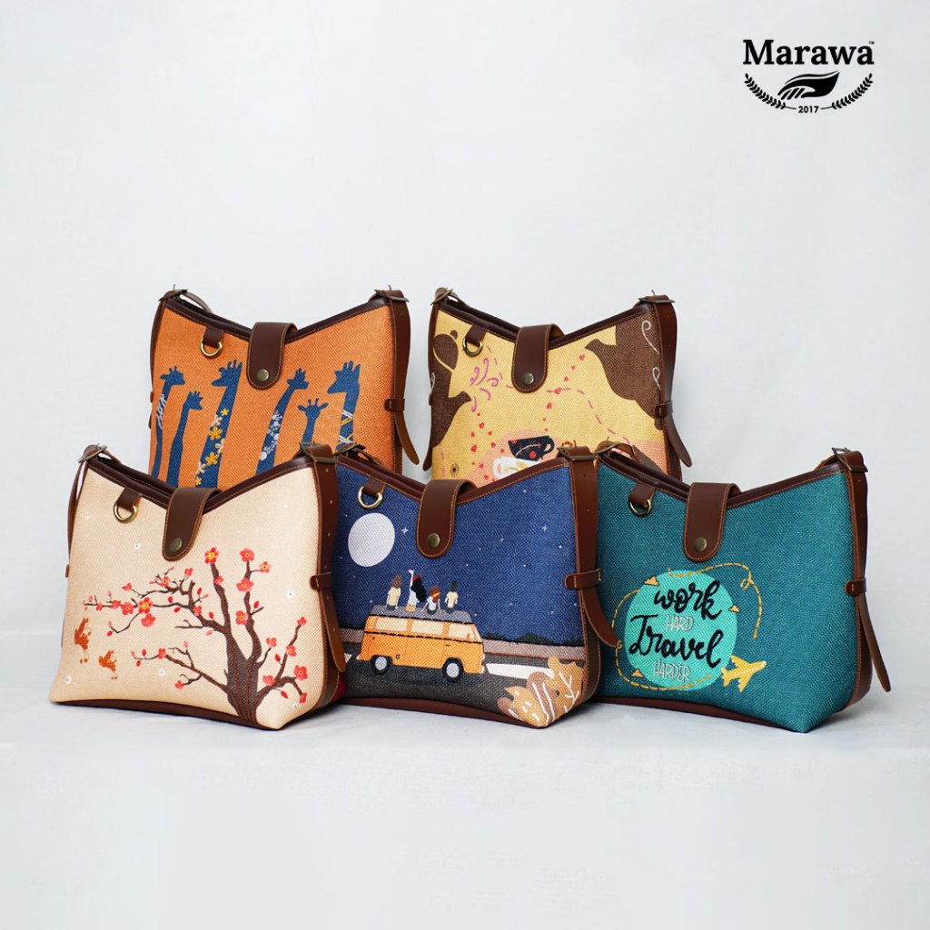 Jual MARAWA Tsuna Series Tas Selempang Totebag Sedang Etnik Wanita ...