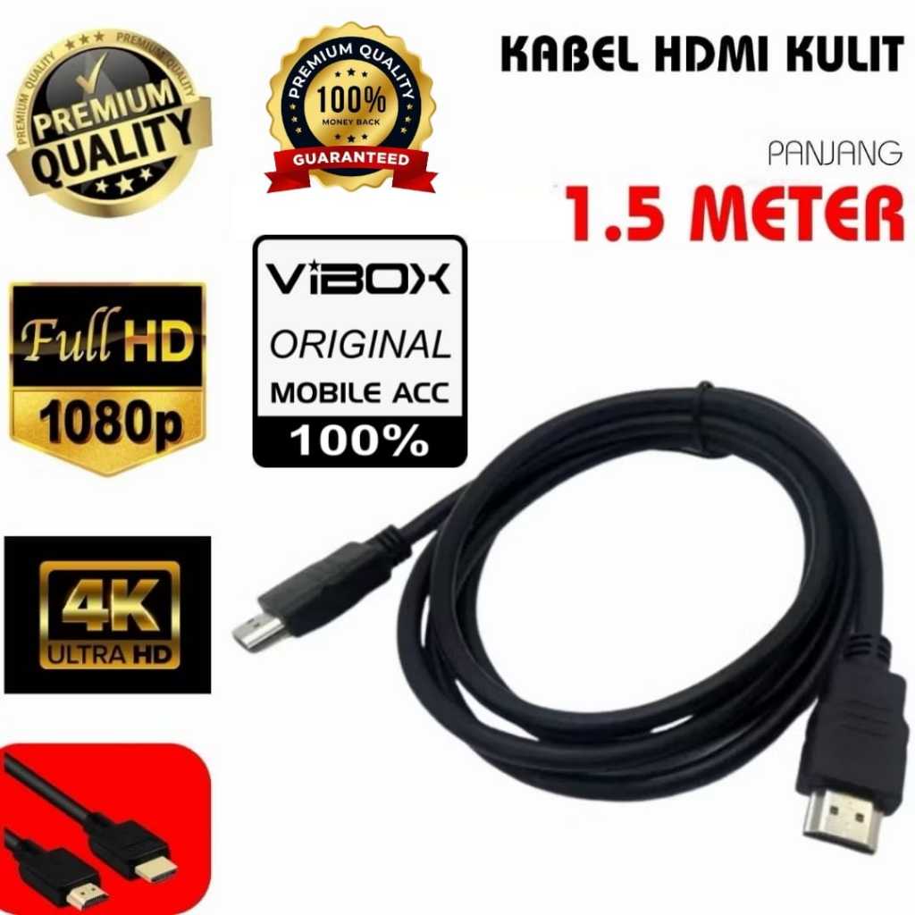 Jual Vibox Kabel HDMI 1.5M Full HD 1080P Komputer Dvr Cctv Ke Monitor ...