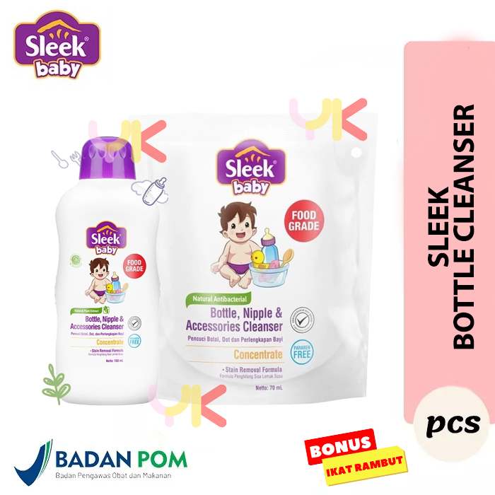 Jual Sleek Bottle, Botol Nipple, & Accessories Cleanser 70ml/ 150ml ...