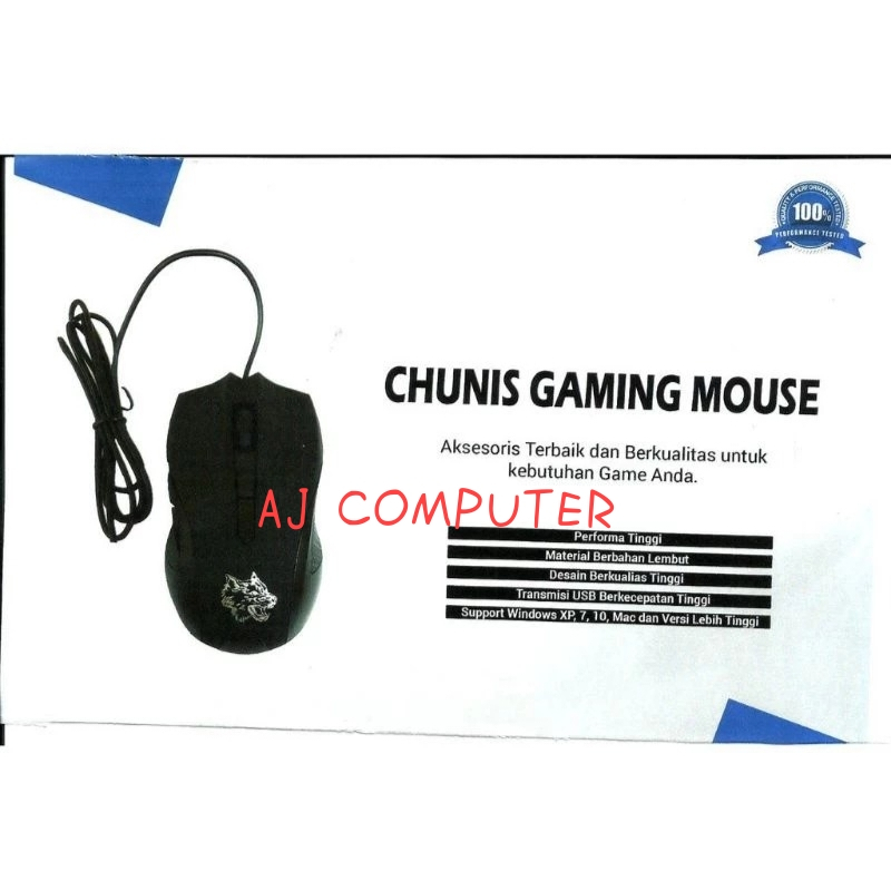 Jual MOUSE USB GAMING CHUNIS WOLF BLISTER PACK MOUSE KABEL GAMER ...