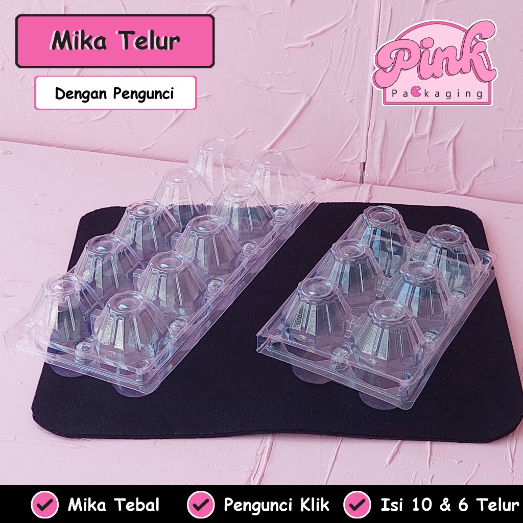 Jual Mika Telur Murah Tebal Isi 10 dan Isi 6 Tray Kotak Telur Egg ...