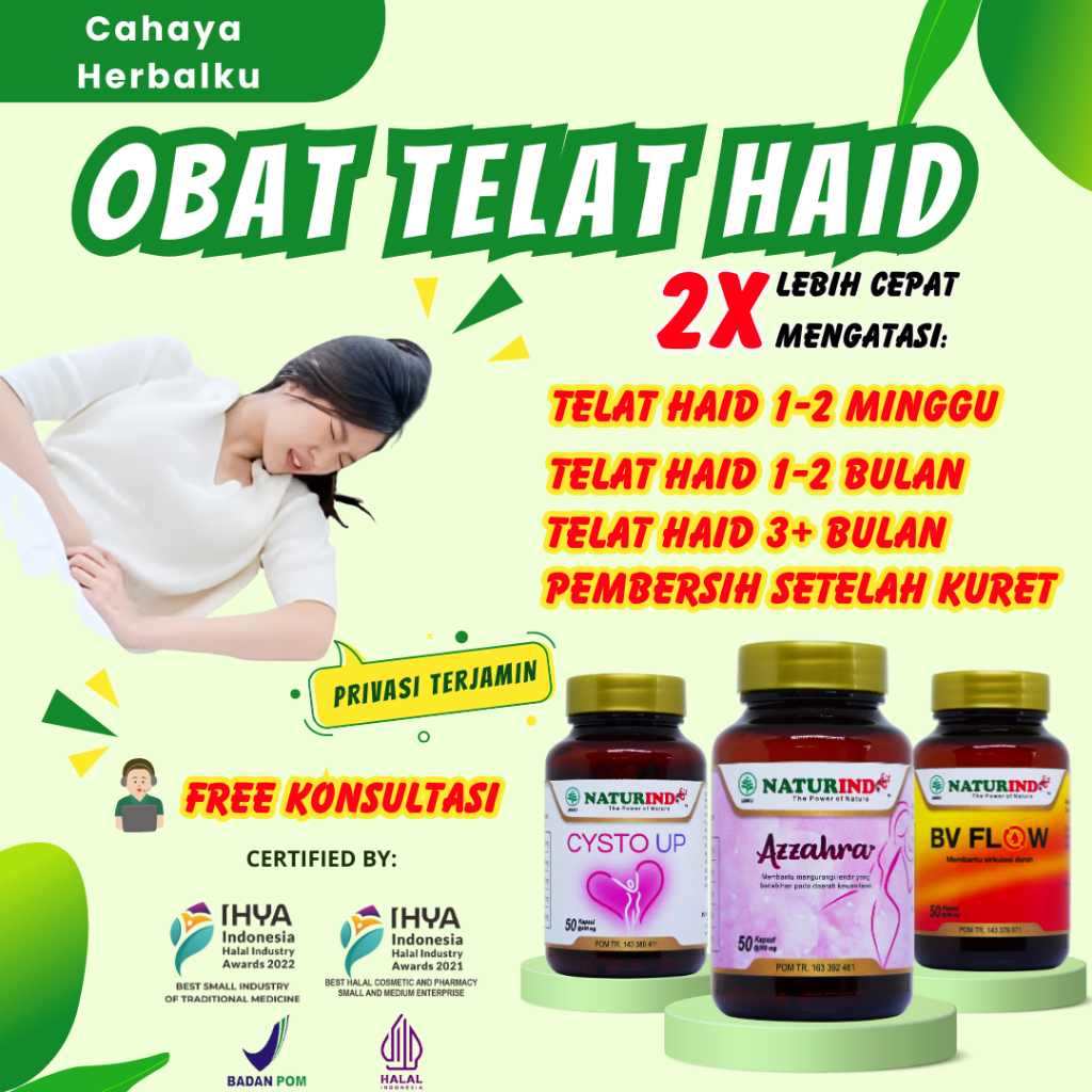 Jual Azzahra Jamu Memperlancar Datang Bulan Atau Haid Menstruasi 1 2 3 ...