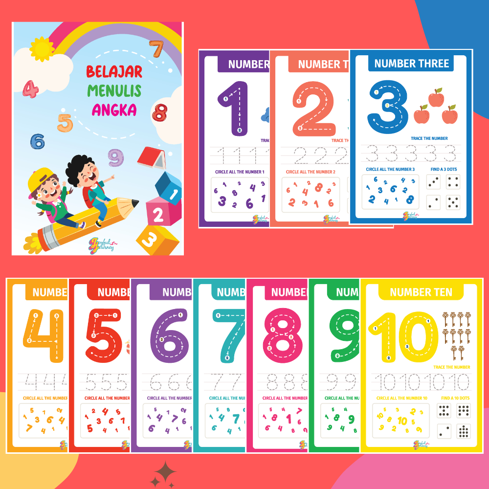 Jual Buku Angka dan Huruf/Worksheet huruf/Worksheet angka/Tracing Angka ...