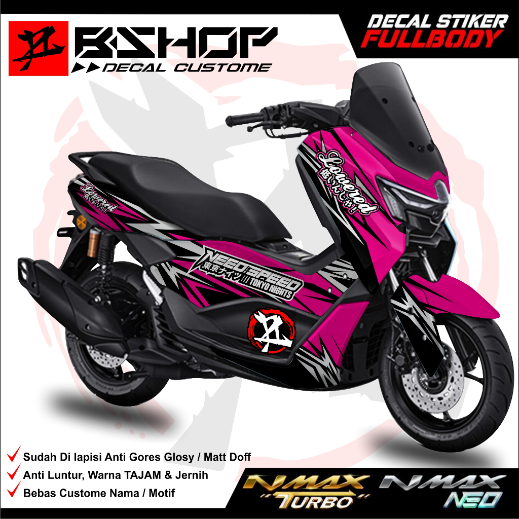 Jual Decal New Nmax Turbo Neo Variasi Motif NFS Tokyo Kanji Varian ...