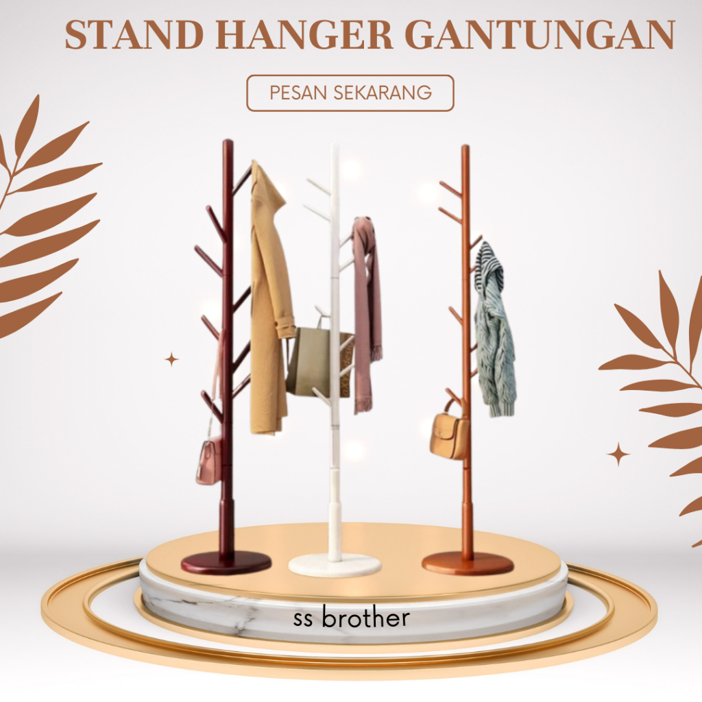 Jual Stand Hanger Kayu Rak Gantung Baju Hanger Jemuran Kayu Gantungan ...