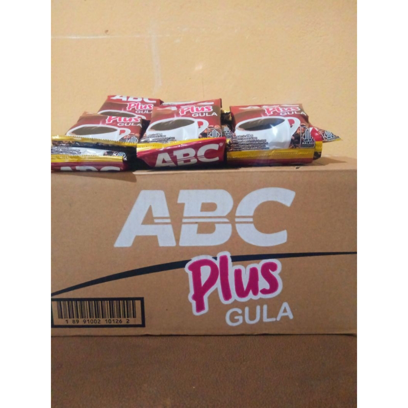 Jual Kopi ABC Plus Gula 18gr 1 Dus isi 12 Renceng / 120 Sachet | Shopee ...