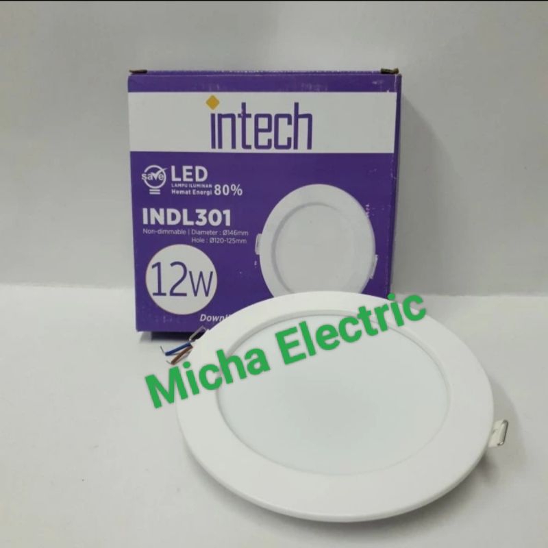 Jual Downlight Intech Bulat 12W Inbow/ LED Panel Plafon 12W Inbow ...