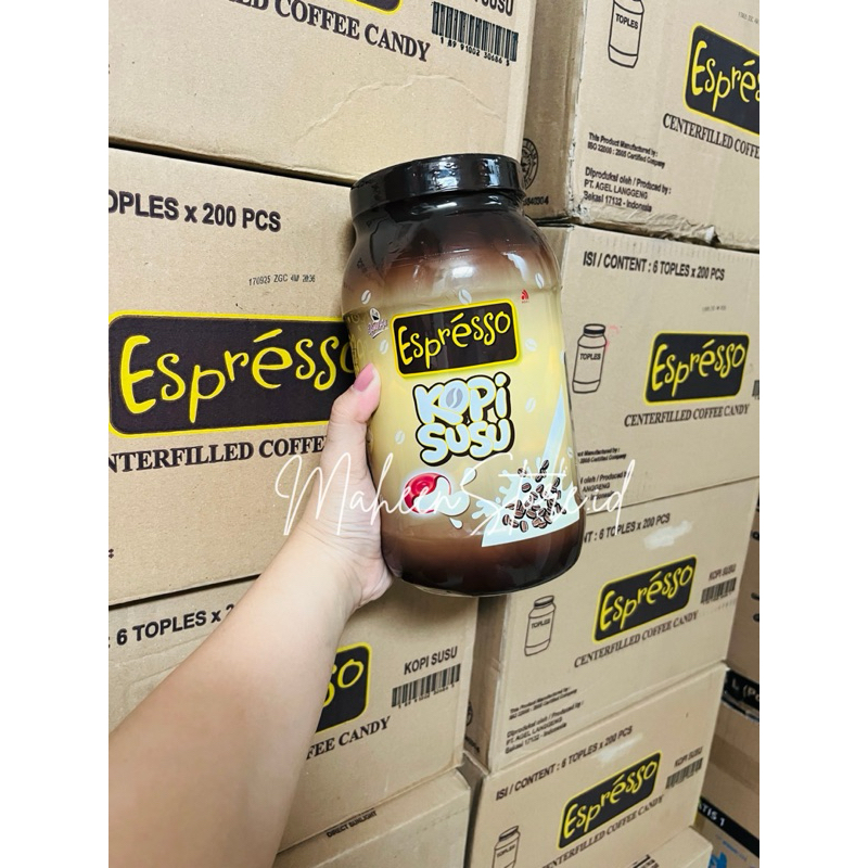 Jual Permen Espresso Kopi Susu Toples Isi 200 Butir | exp 09.2025 ...