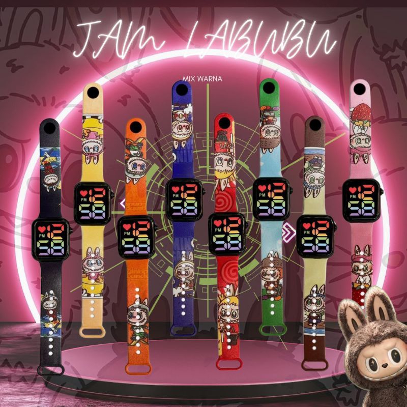 Jual Jamm Tangan Ledd Karakter Labubu Jam Anak-Anak Cewe Cowo | Shopee ...