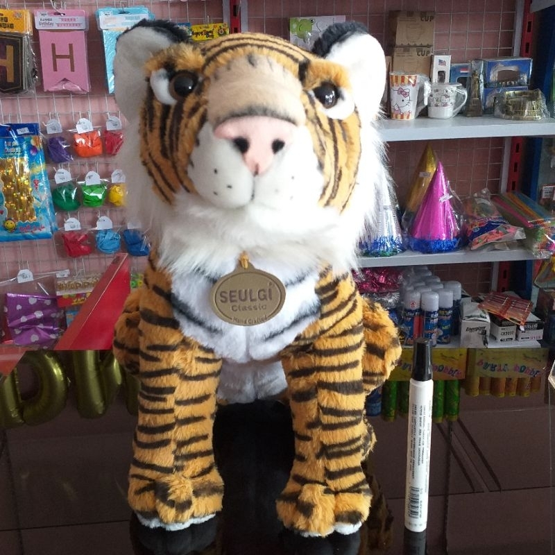 Jual Boneka Harimau Putih Macan Tutul Baring Duduk White Tiger Leopard ...