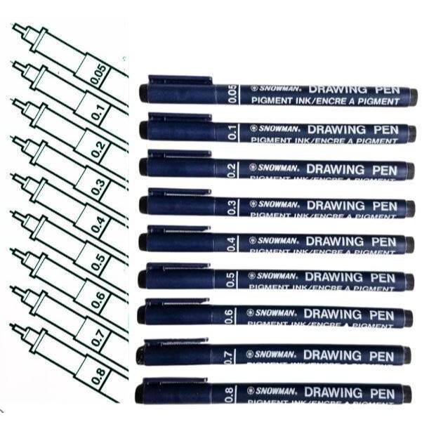 Jual Snowman Drawing Pen / Pulpen 0.05mm - 0.8mm FT700 | Shopee Indonesia