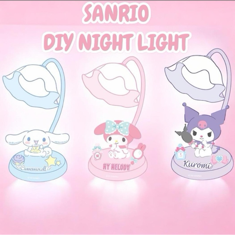 Jual Miniso Sanrio Characters DIY Simulation Cream Adhesive Night Light ...