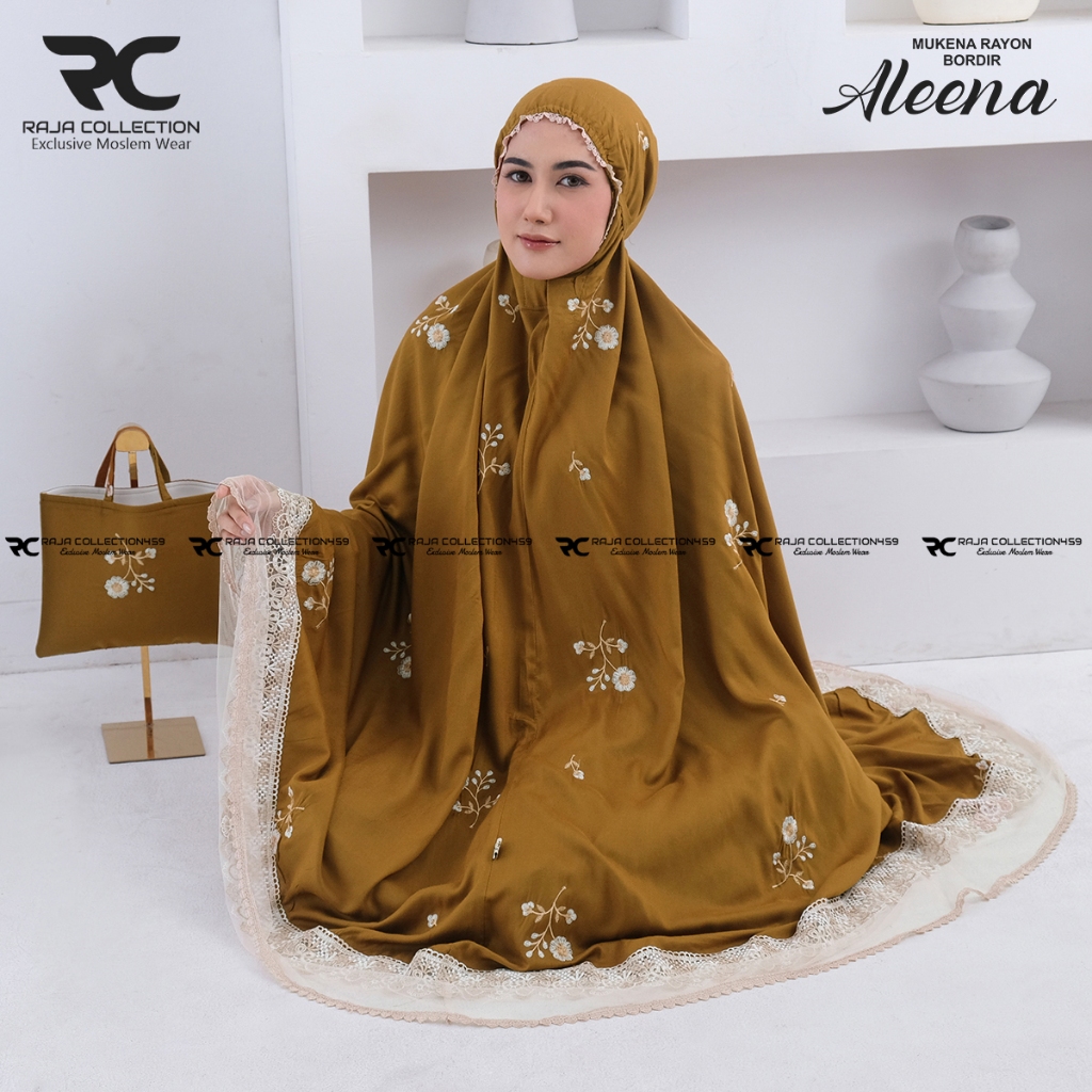 Jual Raja Collection459 - Mukena Dewasa Rayon Bordir Aleena Double ...