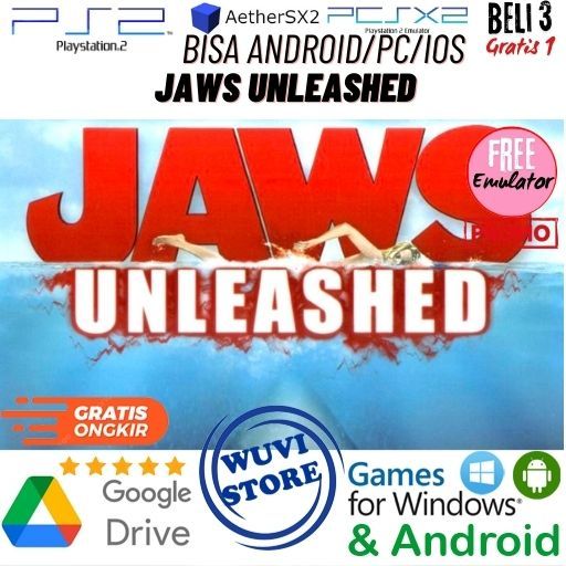 Jual PS 2 Jaws Unleashed | Bisa di PC / Android / IOS Plus Emulator | Beli 3 Gratis 1 | Shopee ...