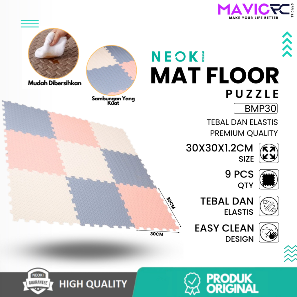 Jual BONBOX x NEOKI BMP30 Matras Puzzle Lantai Evafoam Tebal dan Elastis 30x30CM Alas Lantai ...
