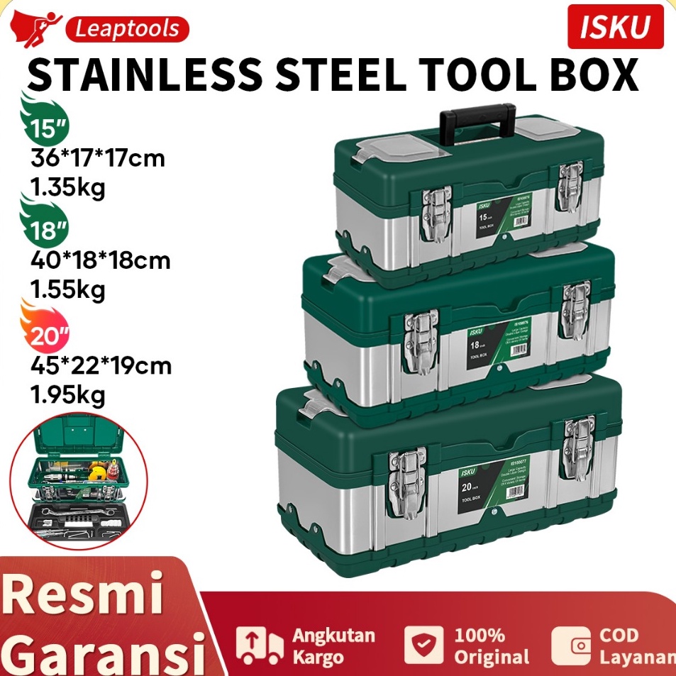 Jual Super Harga ISKU Tool Box 15182 Besi Baja Kotak Perkakas Besar ...