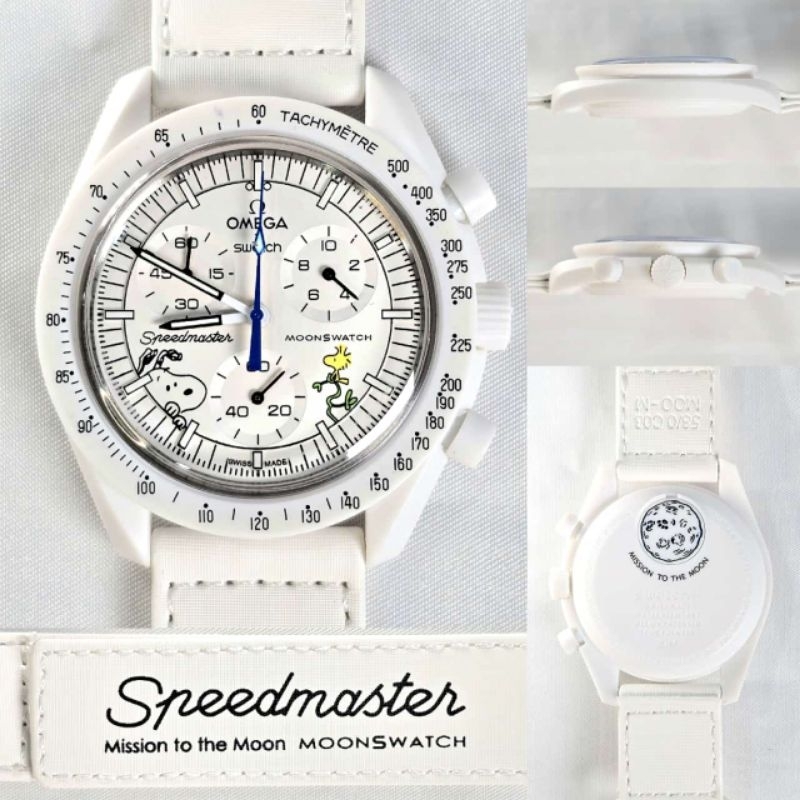 Jual Omg X Swatch Snoopy Clone 1:1 Quartz Super Quality Diameter 40mm # ...