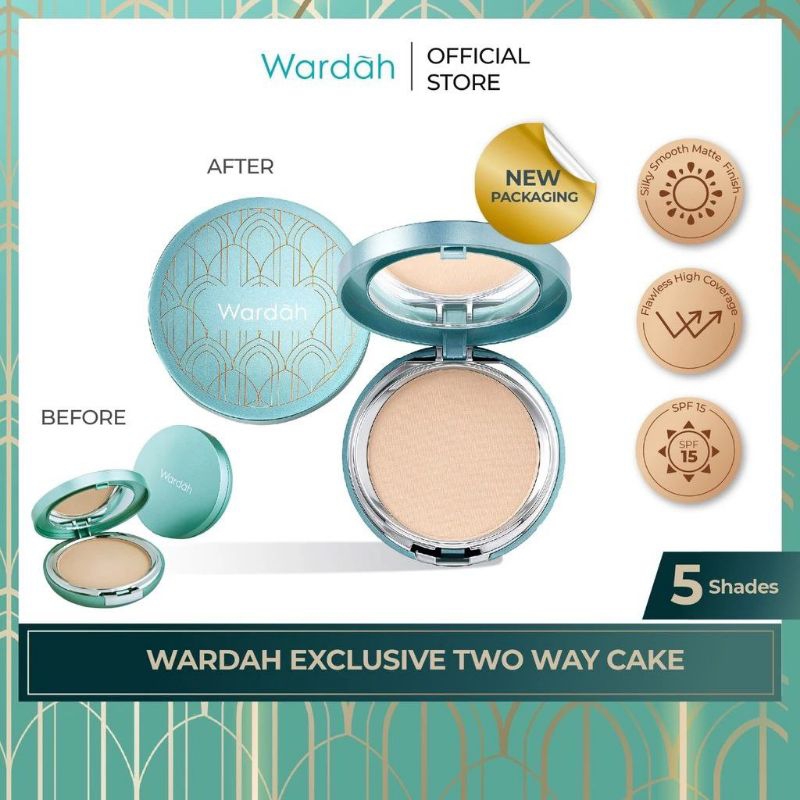 Jual WARDAH Exclusive Two Way Cake SPF 15 | High Coverage For Flawless ...