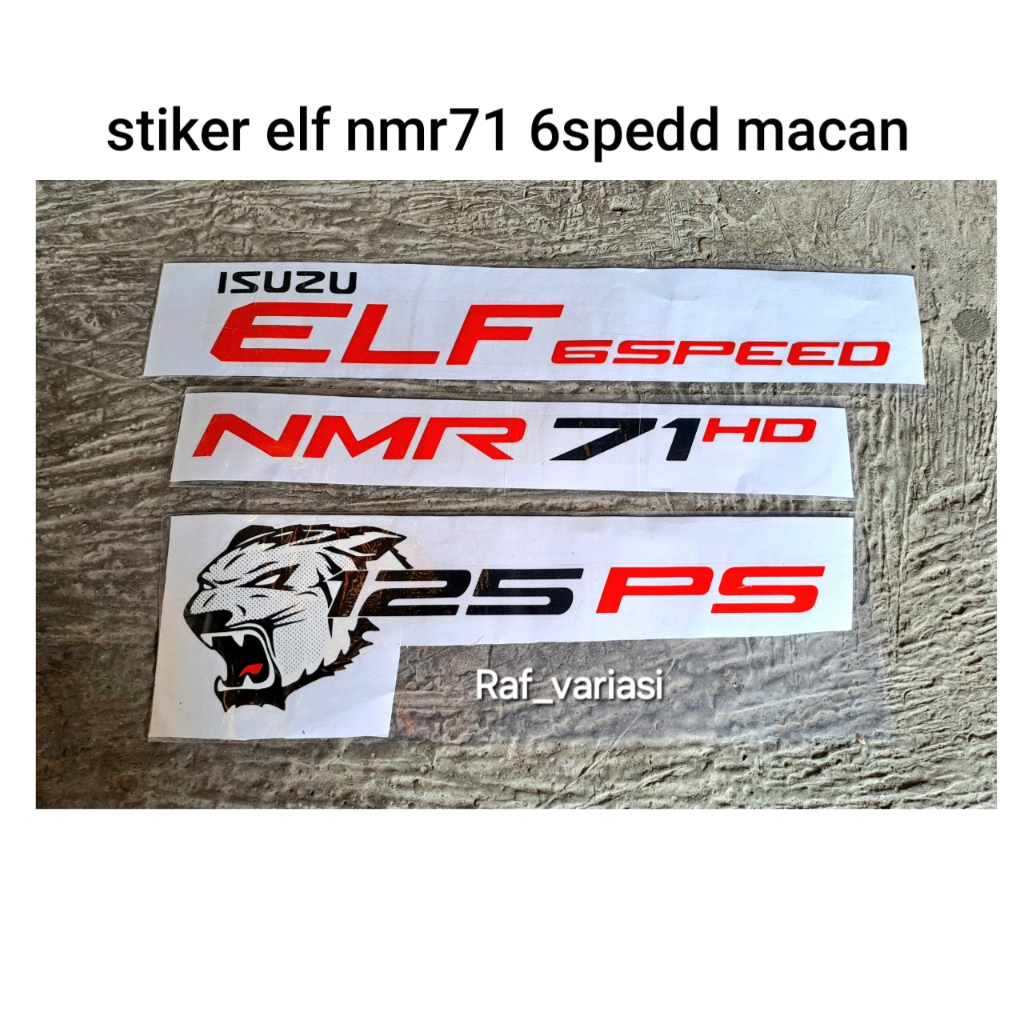 Jual Sticker isuzu elf nmr 71 macan 125ps / stiker elf nmr 71 / stiker ...
