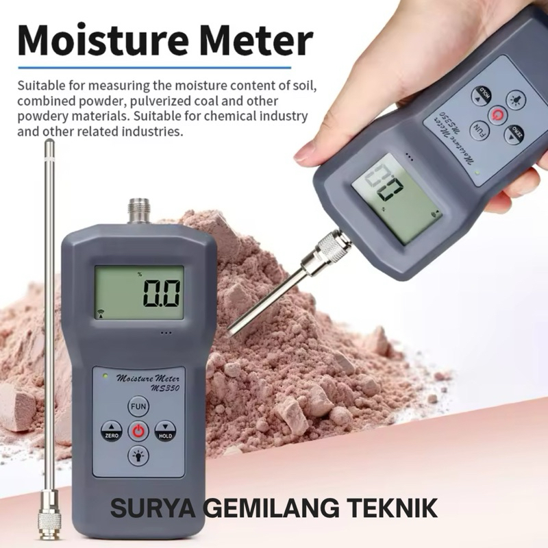 Jual Coal Moisture Meter Batu Bara Soil Tanah MS350 Content MC Tester ...